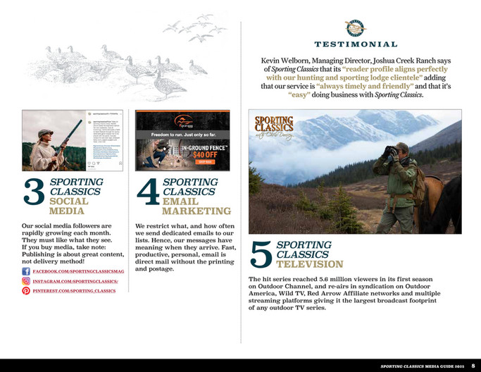 Sporting Classics - Sporting Classics 2025 Advertising Guide - Page 8-9